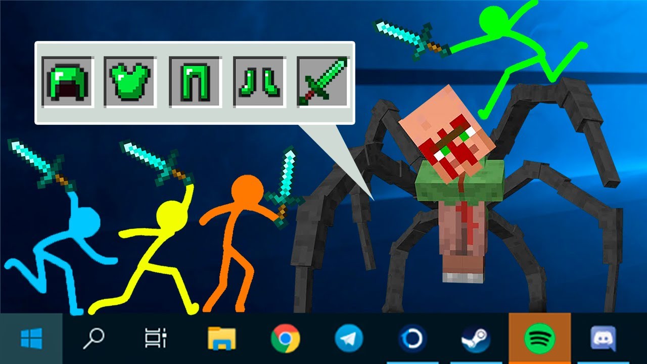 Stickman vs Minecraft VILLAGER MUTANT BOSS Animation vs Minecraft ...