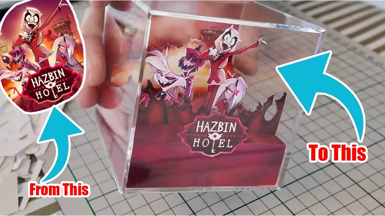 Creating a Miniature scene of Hazbin Hotel - Paper Craft! Diorama Cube ...