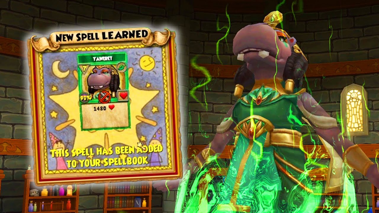 Wizard101: NEW Lvl 170 Life Spell Quest - Taweret - YouTube