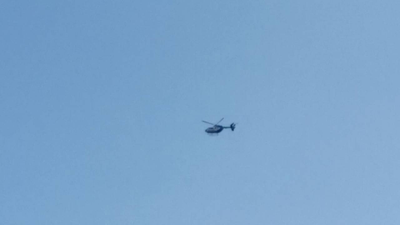 Helicopter with siren going off - YouTube