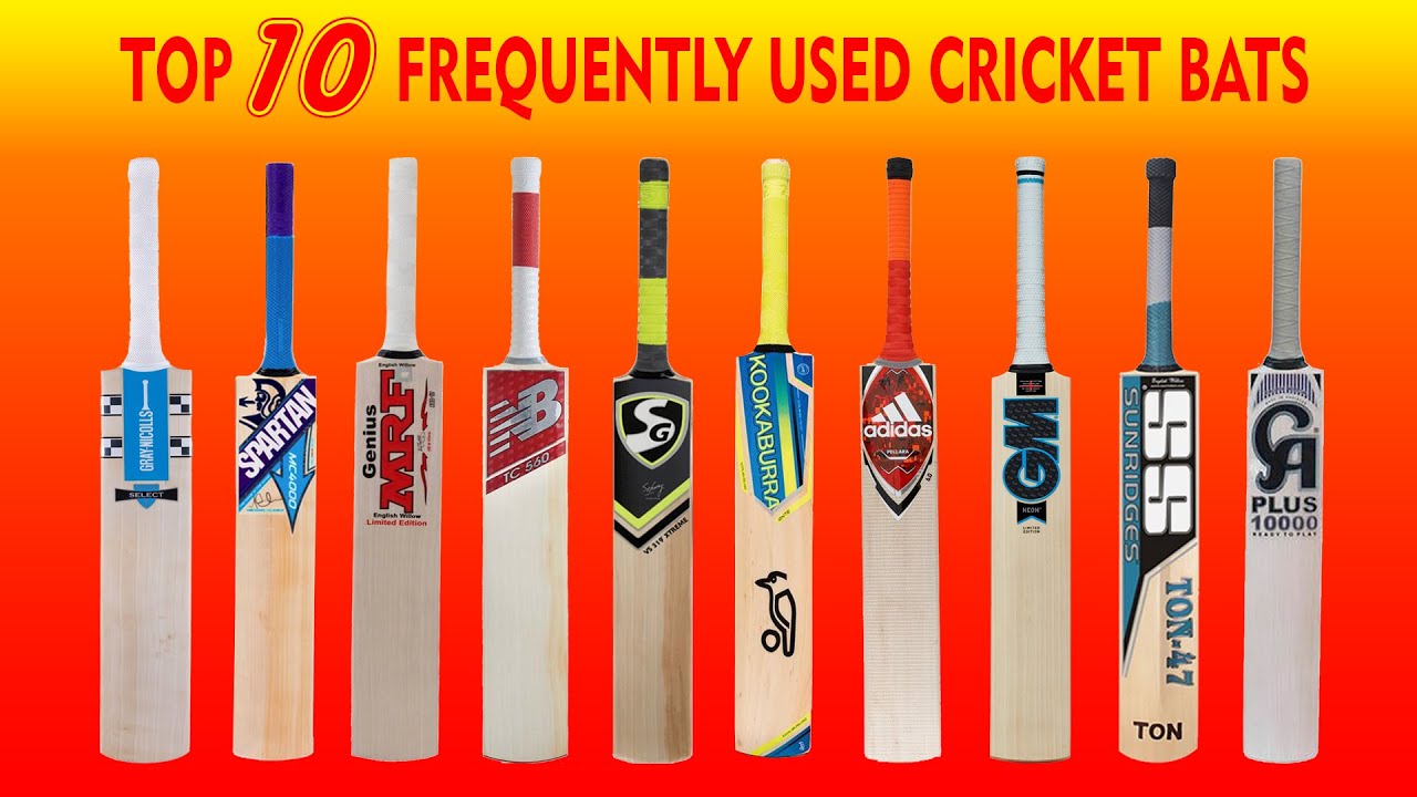 Top Ten 10 Cricket Bats - YouTube