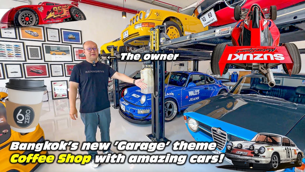 Bangkok's Brand New "Garage" Themed Coffee Shop Full of Amazing Cars! [6 Zero Garage & Roaster ...