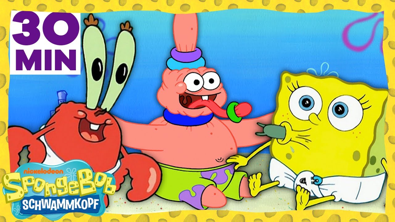 SpongeBob | 30 Minuten voller süßer Baby-Momente! | SpongeBob ...
