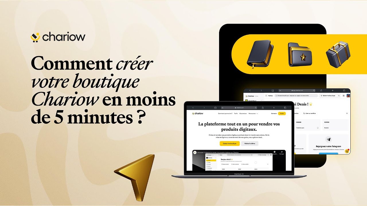 Comment créer votre boutique Chariow en moins de 5 minutes ? - YouTube