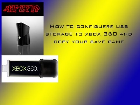 How to configure usb storage to xbox 360 and copy your save game - YouTube