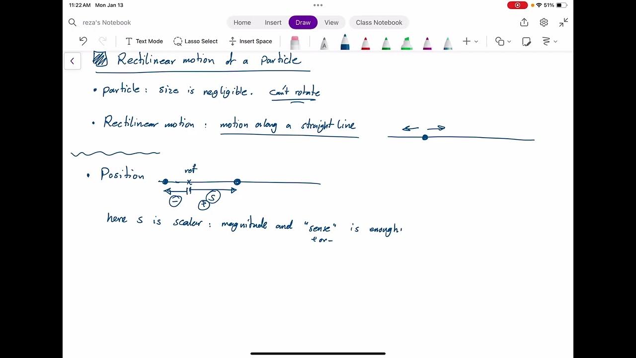 Dynamics - Rectilinear motion of a particle - position - YouTube