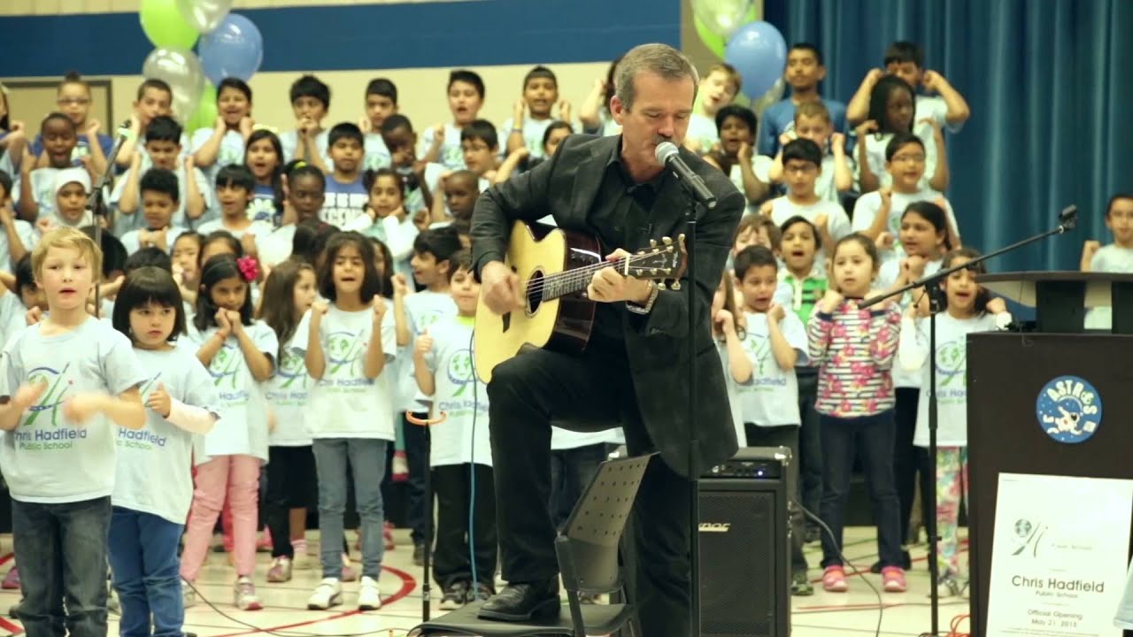 Chris HadfIeld Public School Opening Ceremony - YouTube