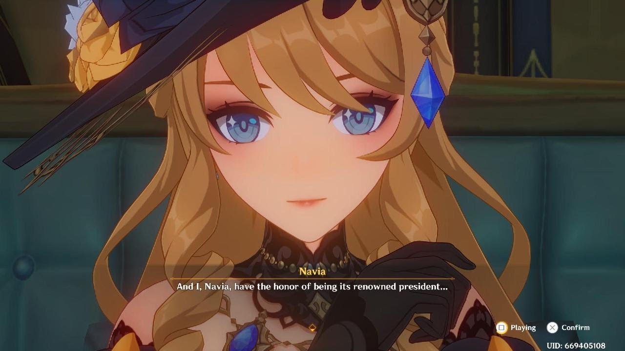 Genshin Impact Navia introduction cutscene - YouTube