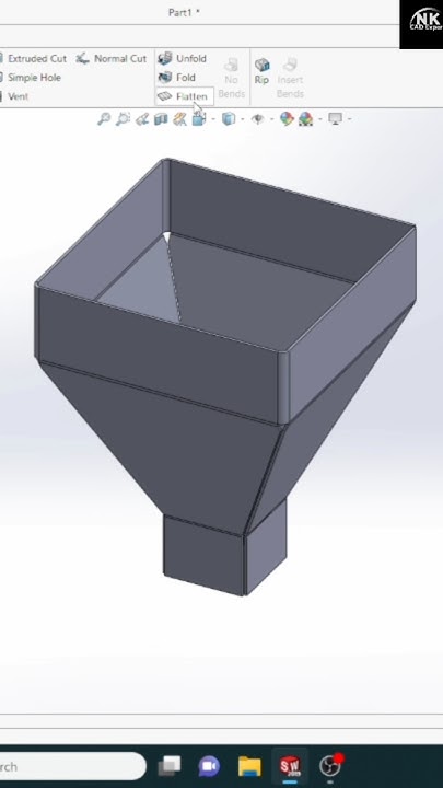 Solidworks Hopper Design #solidworks2024 #solidworks #sheetmetals # ...