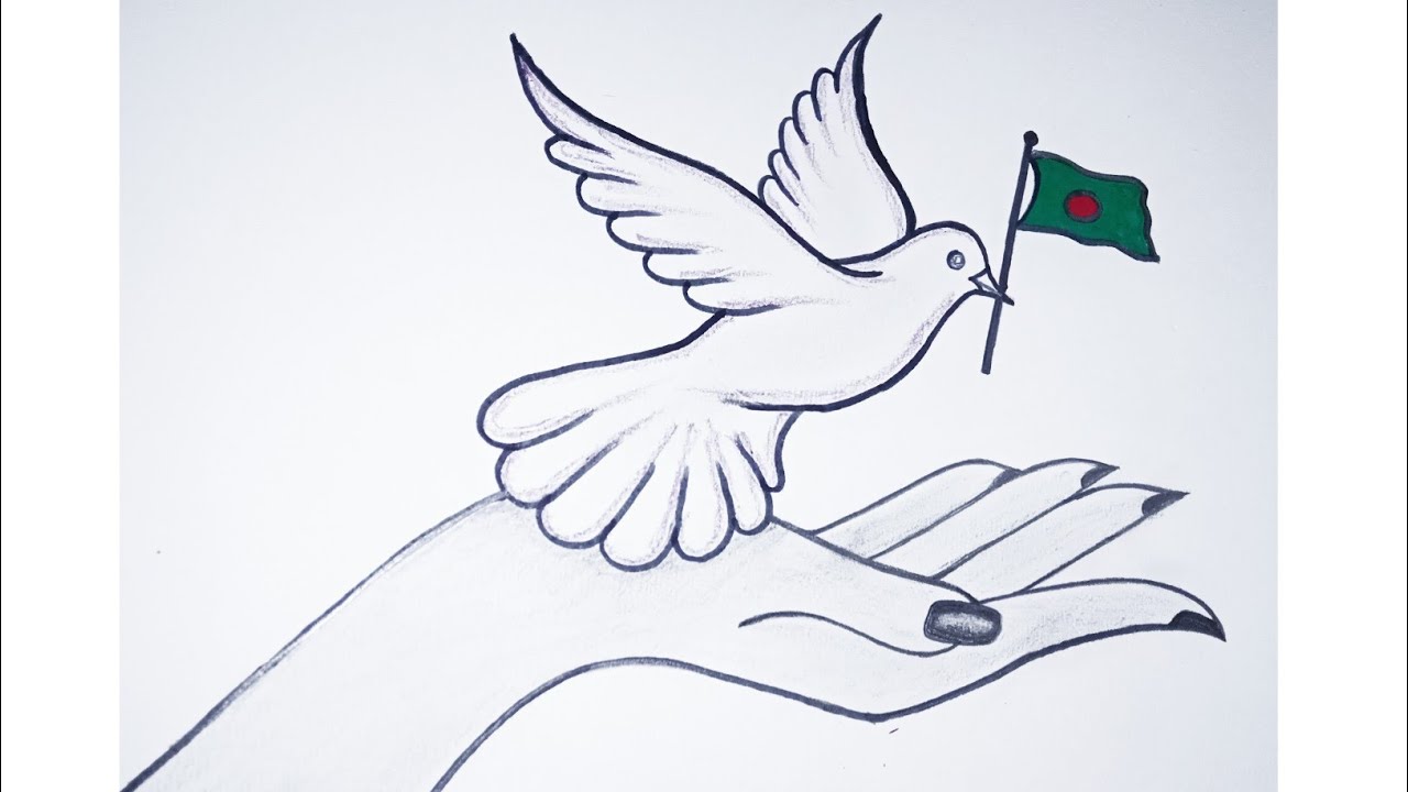 26 March drawing || ২৬ মার্চ ড্রইং|| How to draw 26 march // bird ...