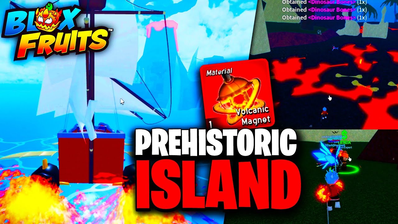 COMO CONSEGUIR Y QUE HACER en la ISLA PREHISTÓRICA de BLOX FRUITS🌋🏝️ ...