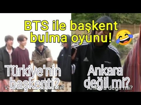 BTS ülkelerin başkentlerini bilme oyunu oynuyor ( Türkçe altyazılı - komik anlar 😂)
