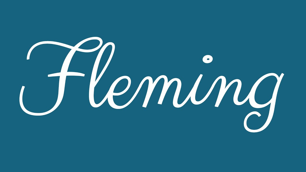 Learn how to Sign the Name Fleming Stylishly in Cursive Writing - YouTube