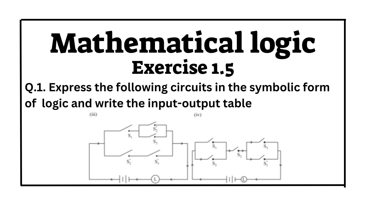Mathematical Logic | Class 12 | Exercise 1.5 Q 1 iii) and iv) - YouTube