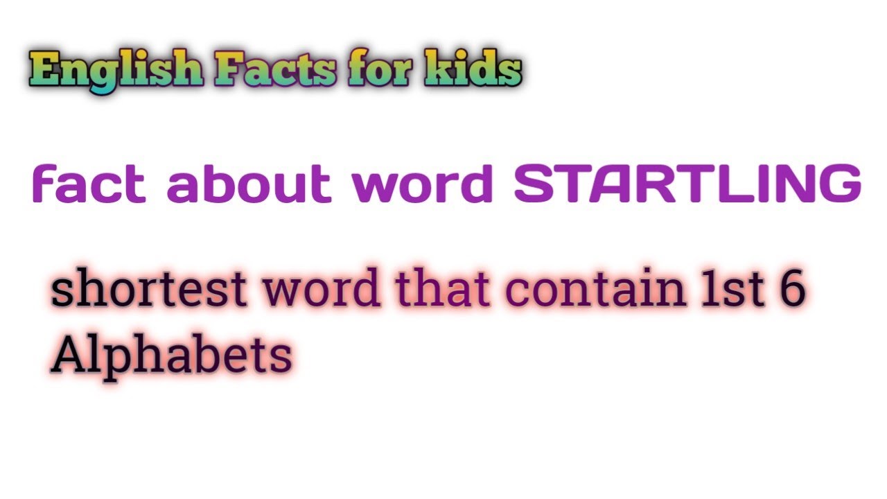 Facts about English words #1 - YouTube