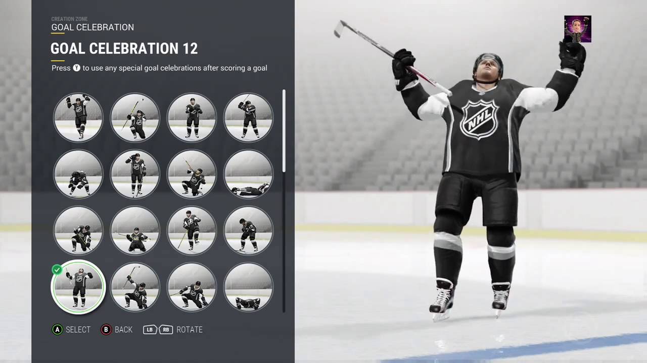 NHL 17: All 40 goal celebration animations | Stevivor - YouTube