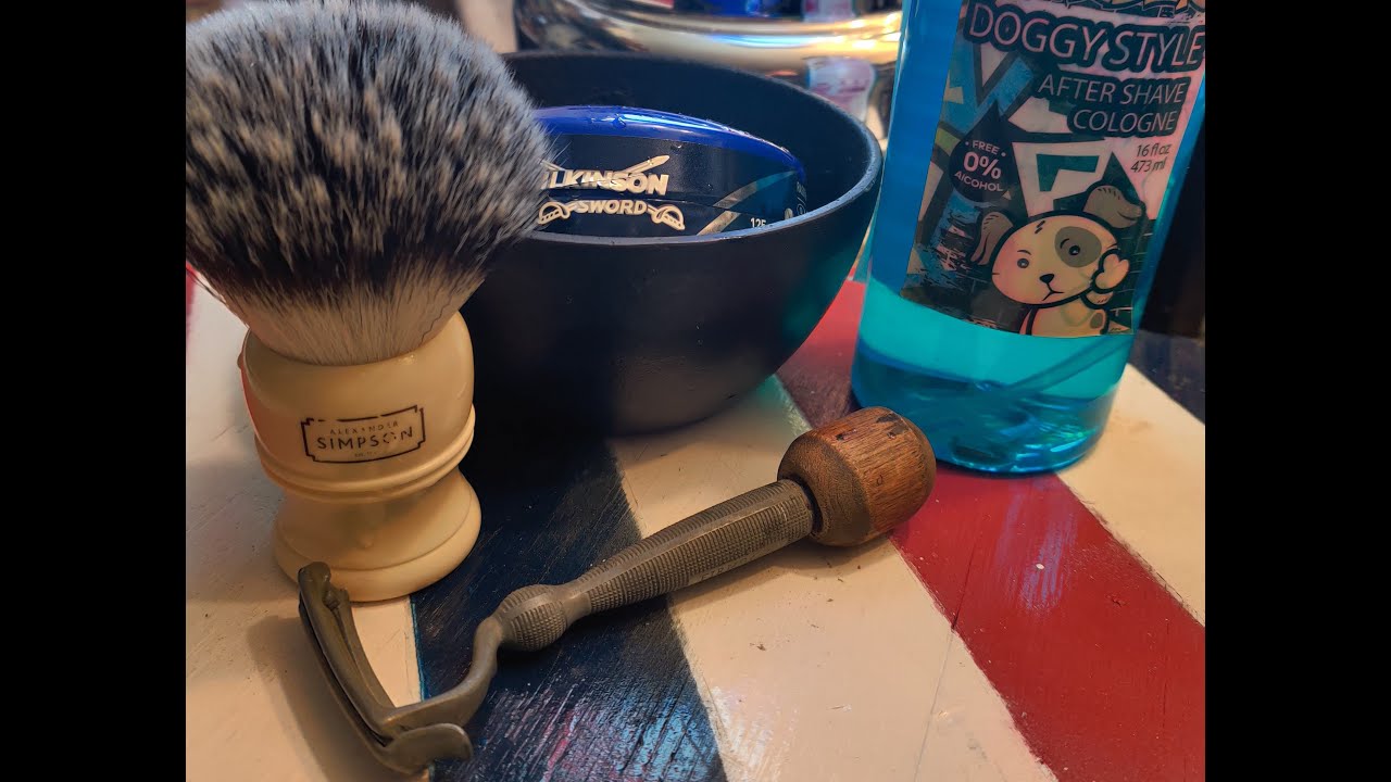 A FIRM Blade razor head shave using Wilkinson Sword soap - YouTube