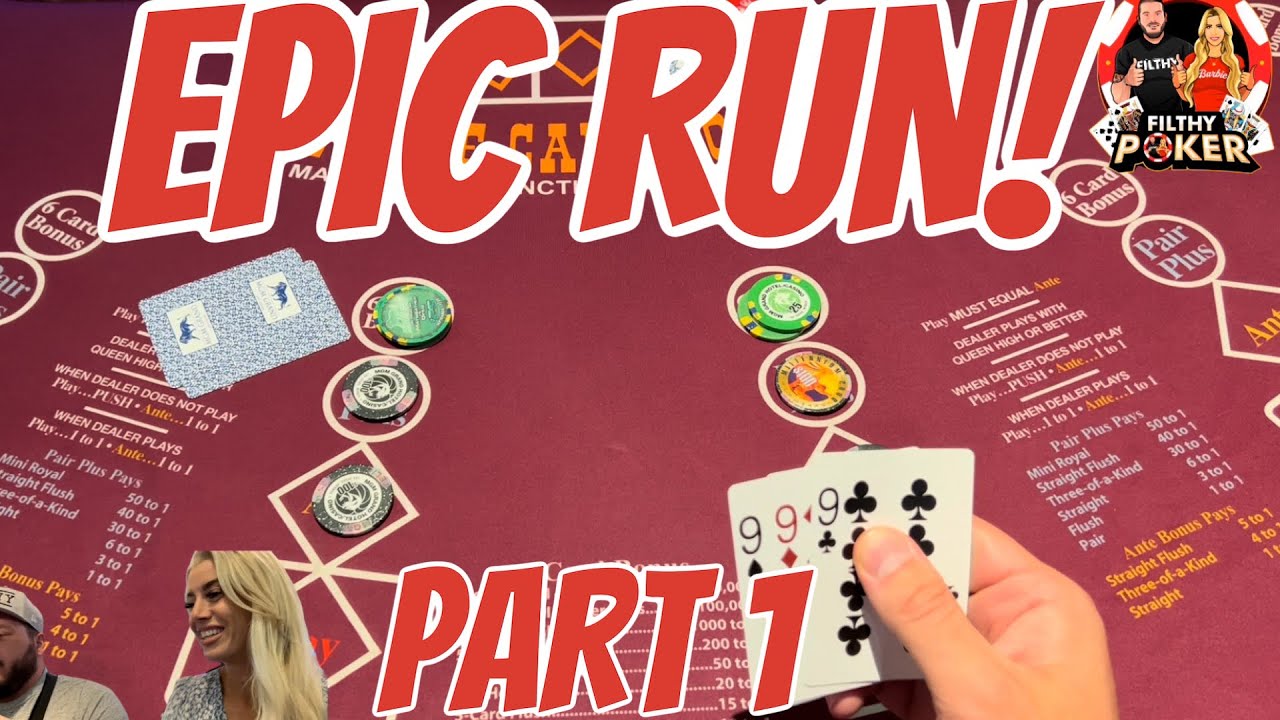 EPIC RUN 3 CARD POKER! PART 1 - YouTube