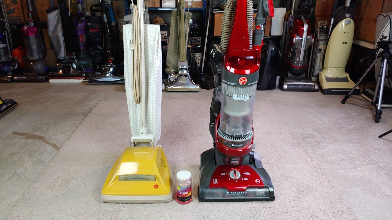 Hoover Convertible Versus Windtunnel 2 Two Cycle Sand Test - YouTube