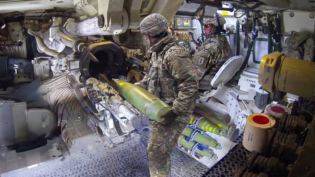 Inside US Paladin Howitzer Loading & Firing Massive Rounds Every Minute ...