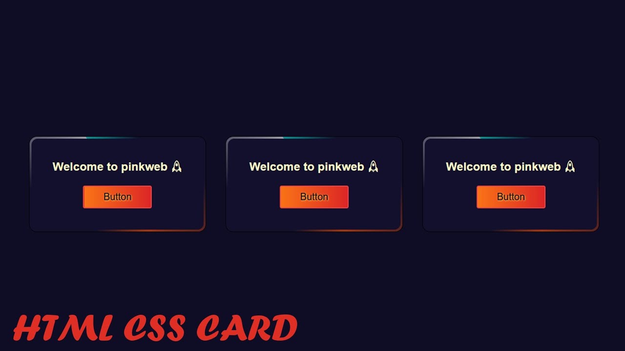 AMAZING CARD USING HTML CSS |DO YOU KNOW THIS DESIGN @pinkweb0 - YouTube