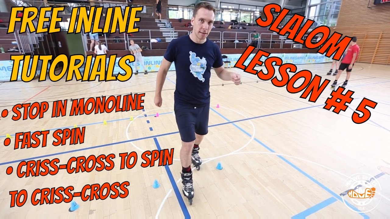 Freestyle slalom skating on rollerblades - Lesson 5 - YouTube