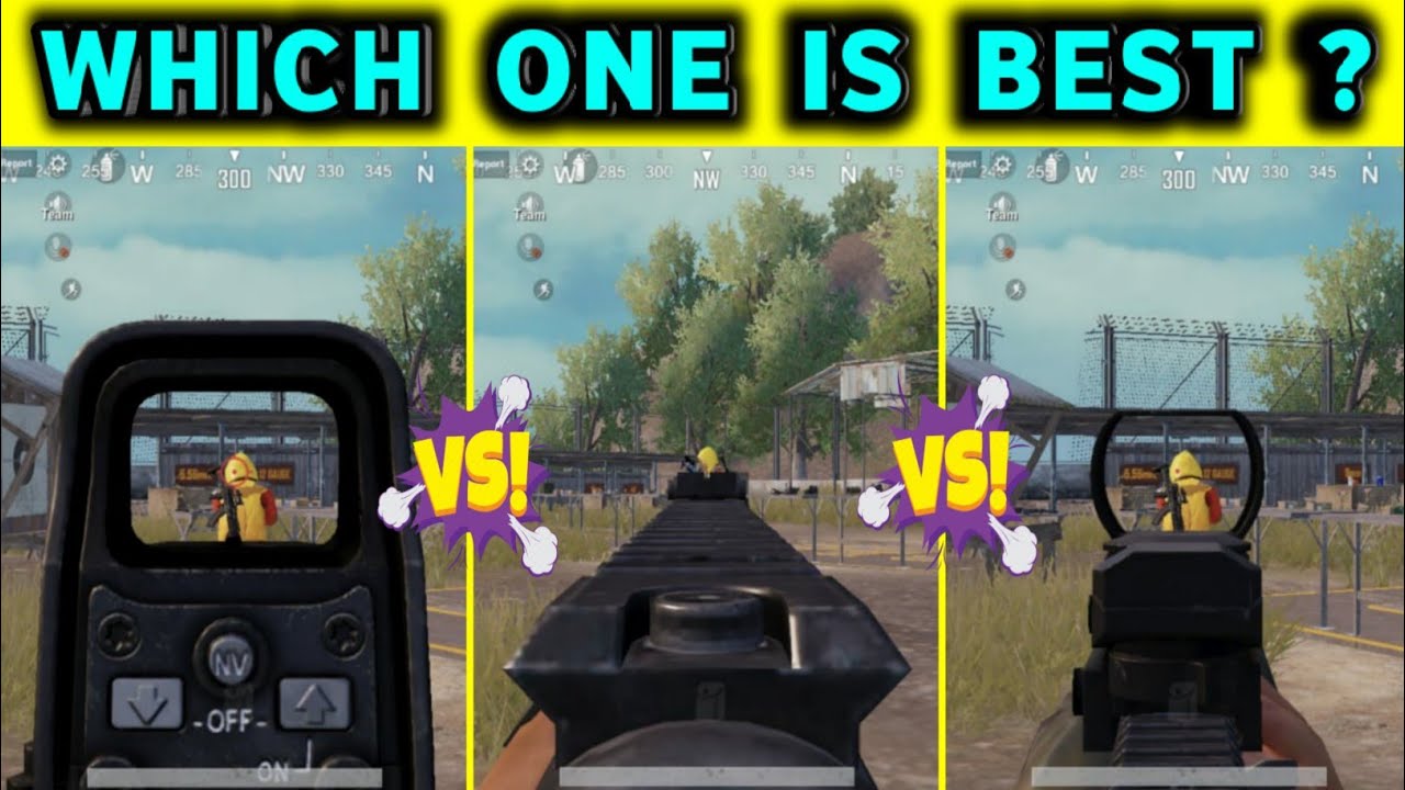 Recoil comparison in AKM Red Dot vs Holographic vs Iron Sight ( Pubg ...