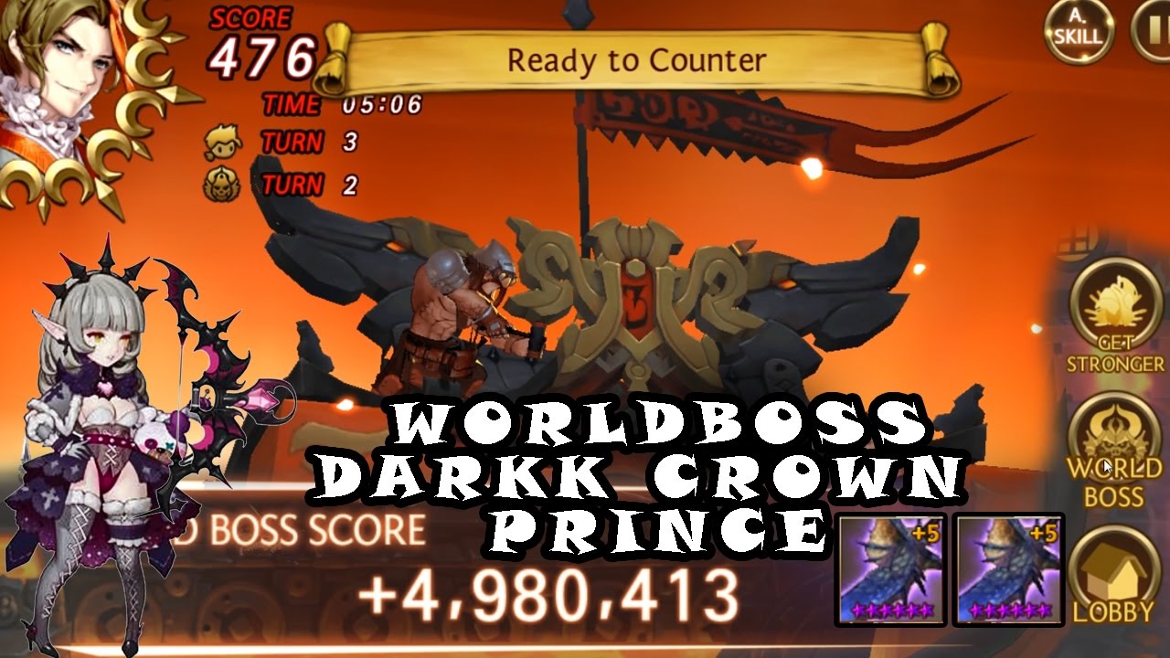 Seven Knights - World Boss DARK CROWN PRINCE (Dual Wb Weapon) - YouTube