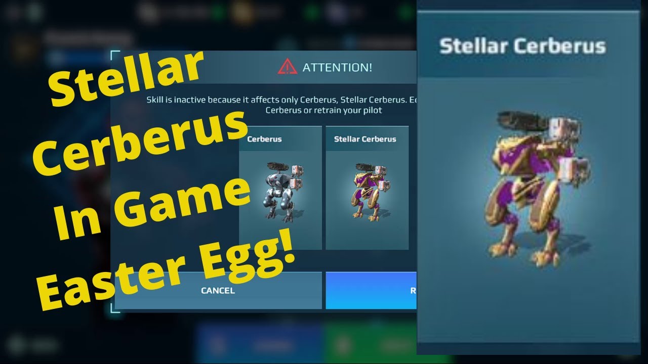 War Robots Easter Egg Stellar Cerberus - YouTube