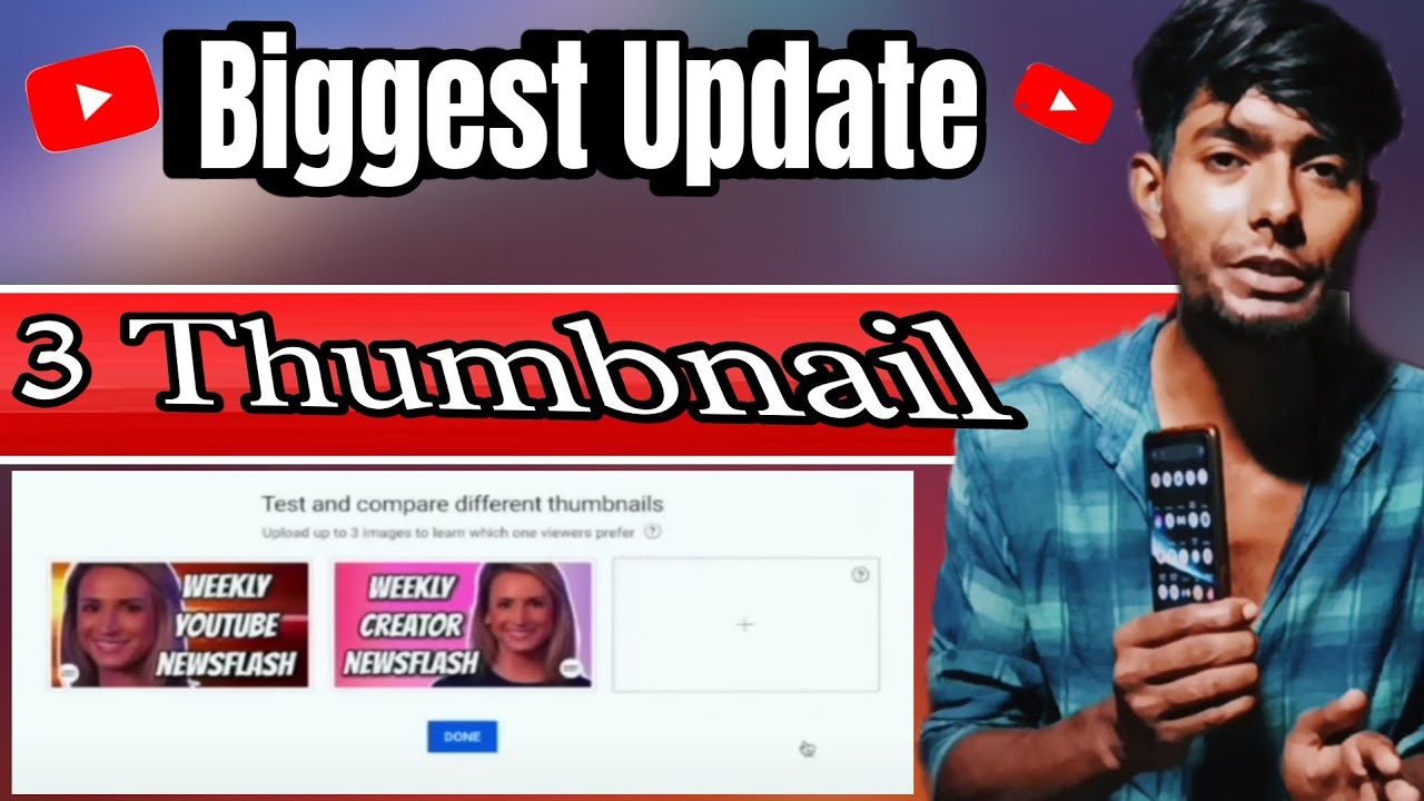 YouTube New Update🤩 || 3 Thumbnail In 1 Video🥰🤩 - YouTube