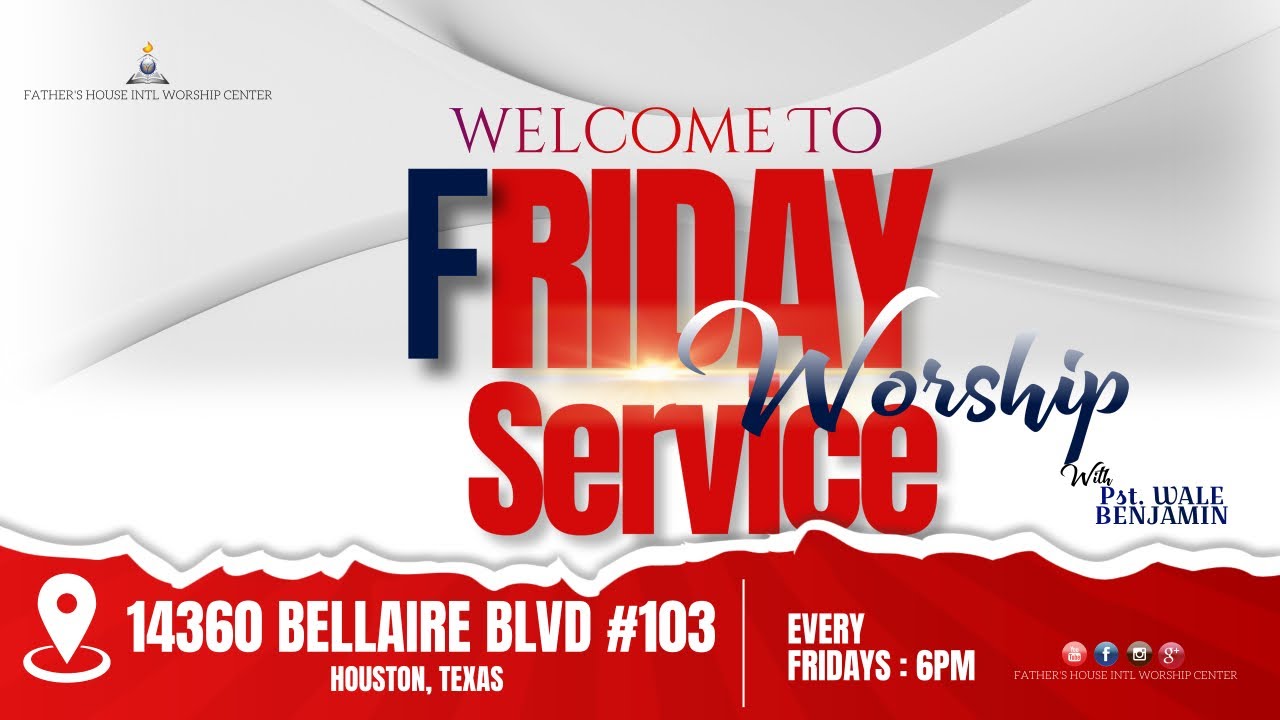 FRIDAY WORSHIP SERVICE || ADDRESSING PHARAOH || PASTOR WALE BENJAMIN ...