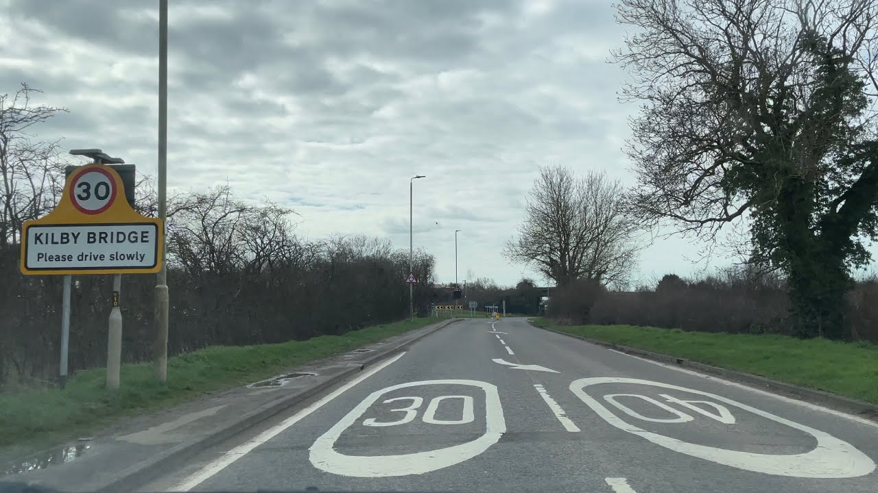 Driving from Wigston to Fleckney via Kilby Bridge & Kilby - 27/03/23 ...