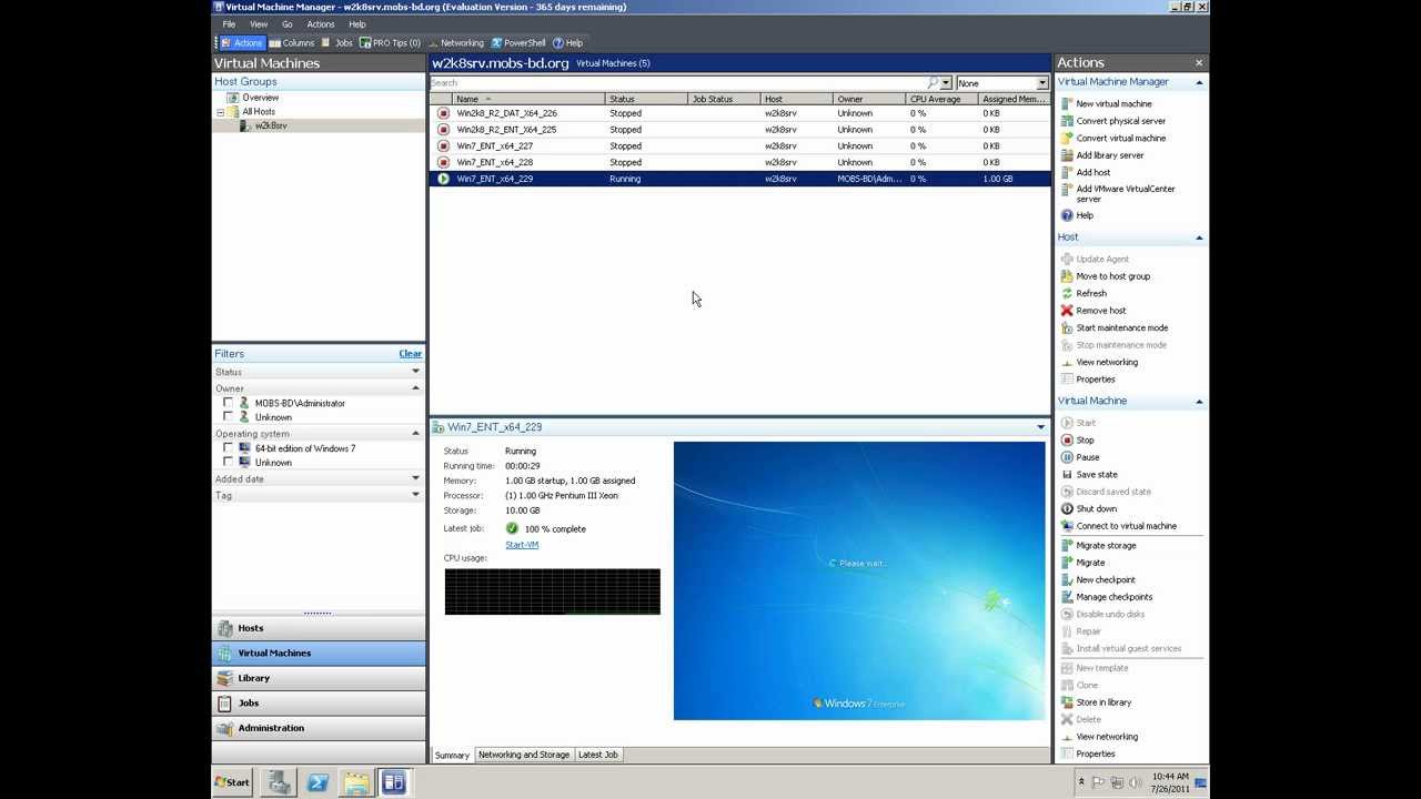 Microsoft System Center Virtual Machine Manager 2008 R2 - YouTube