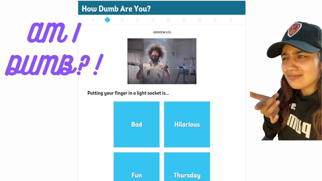 AM I DUMB??! TAKING A DUMB TEST!! - YouTube