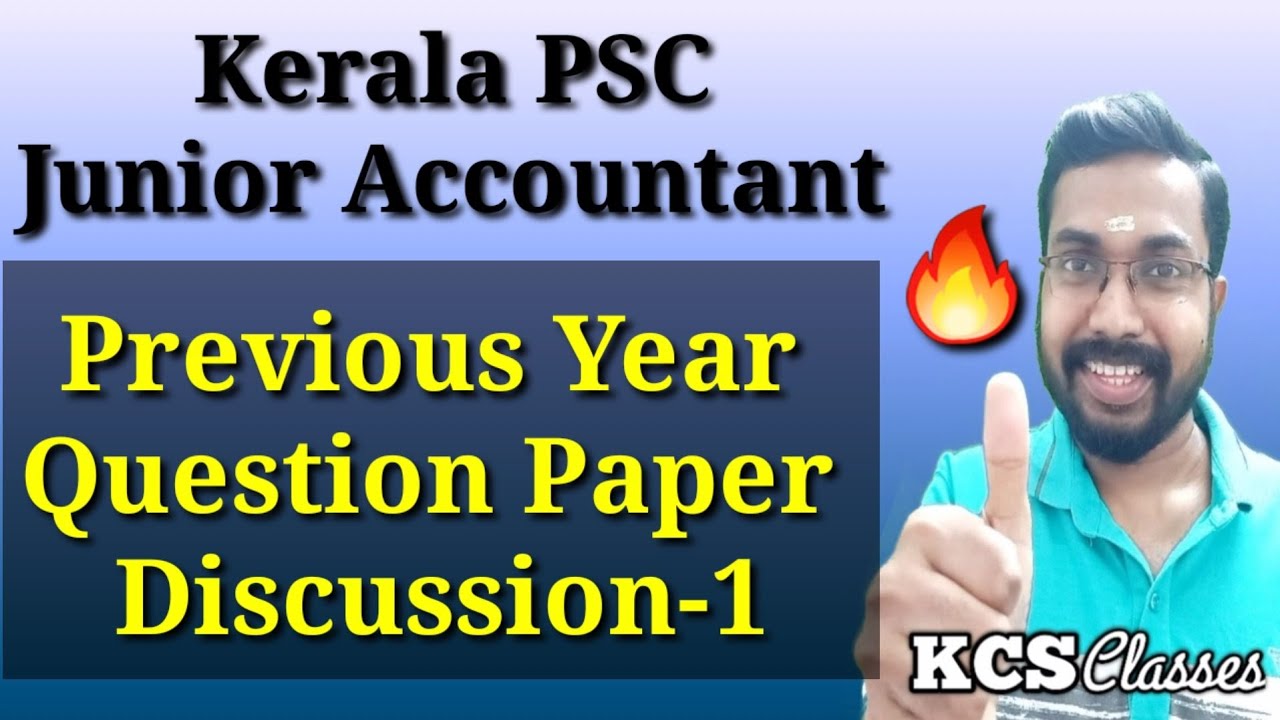 Kerala PSC Junior Accountant Cat:No:363/364/2025|Previous Year Question ...