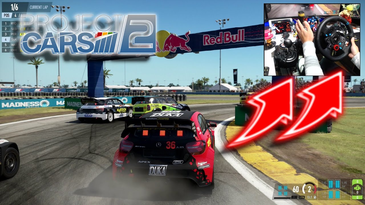 Mercedes A45 AMG Rallycross / Logitech G29 Project CARS 2 - YouTube