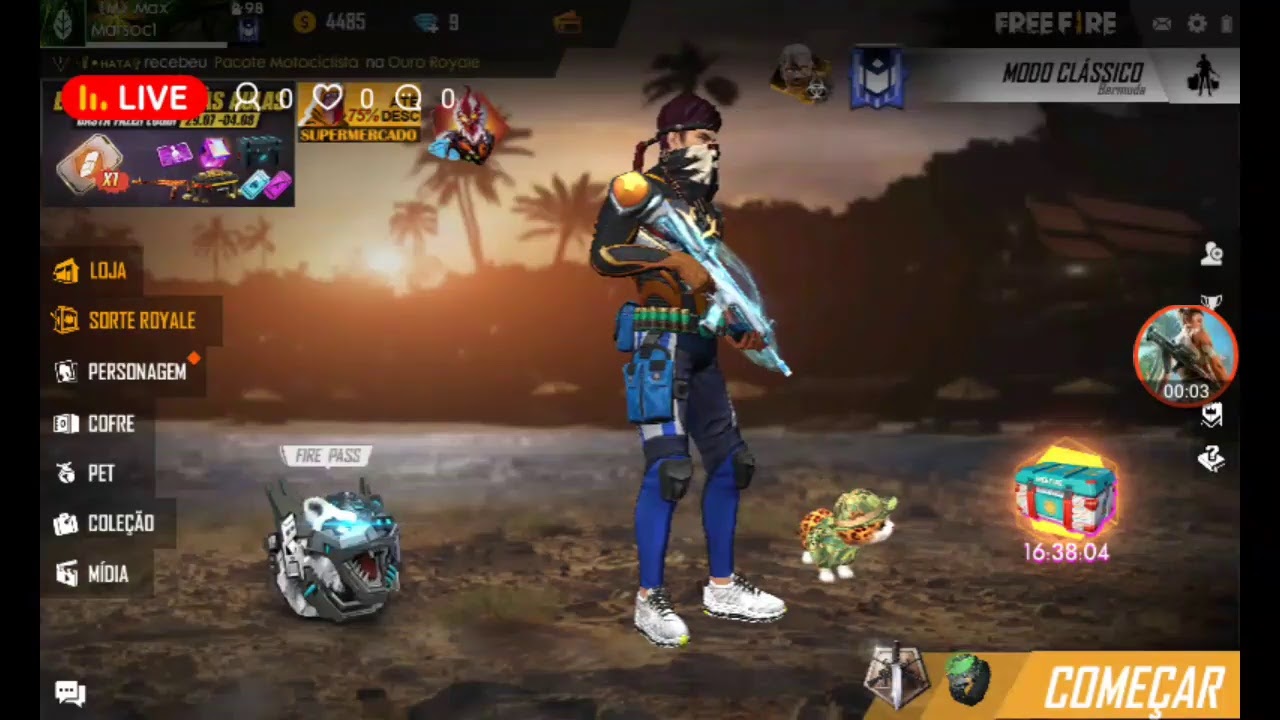 JOGANDO FREE FIRE RUMO A DIMA 2. - YouTube