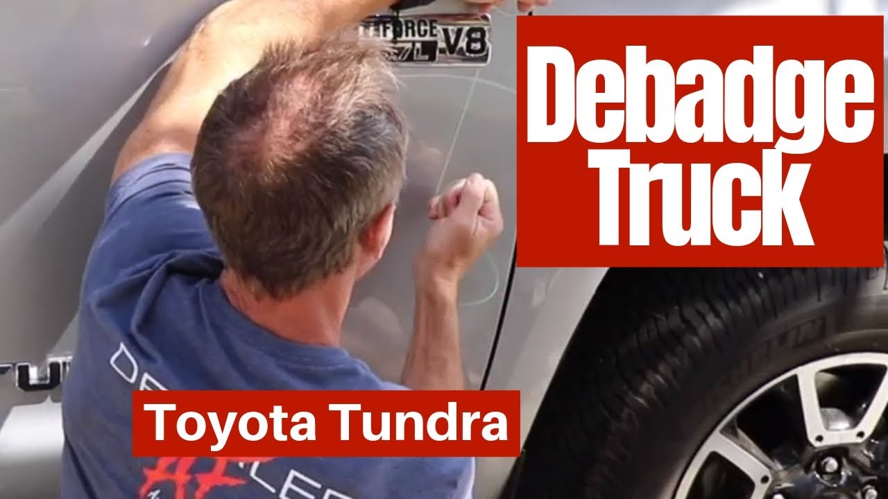 Debadge Truck: Debadge Toyota Tundra SR5 - YouTube