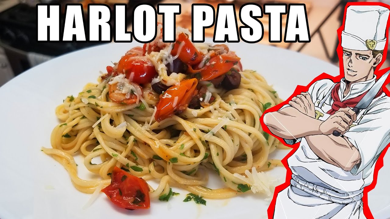 SPICY Harlot Pasta (Puttanesca) from JOJO DIAMOND IS UNBREAKABLE! - YouTube