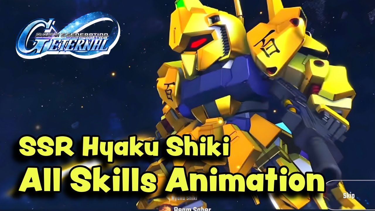 SSR Hyaku Shiki All Skills Animation - (SD G Generation Eternal Network ...