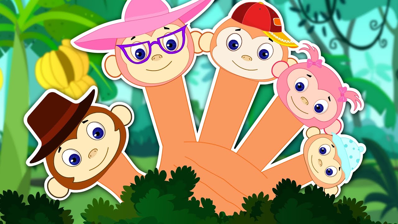 Monkey Finger Family | Nursery Rhymes - YouTube