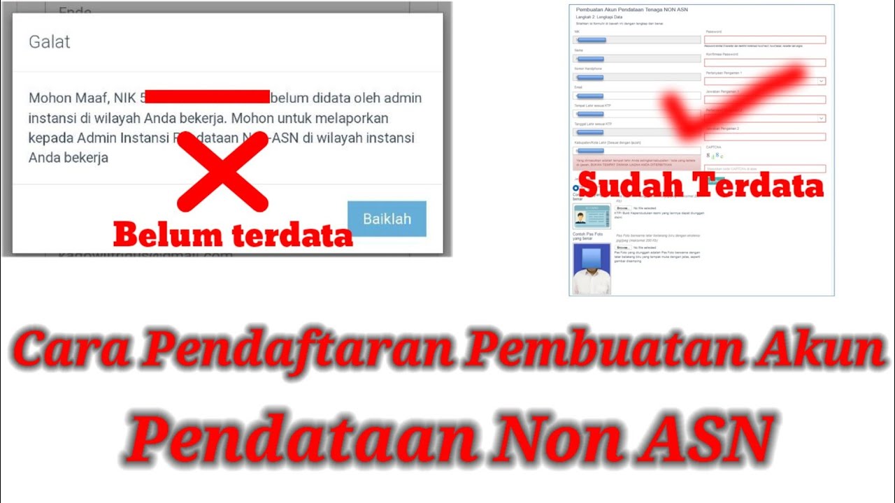 🔴Langkah pendaftaran pembuatan akun pendataan Non ASN Lewat Hp - YouTube