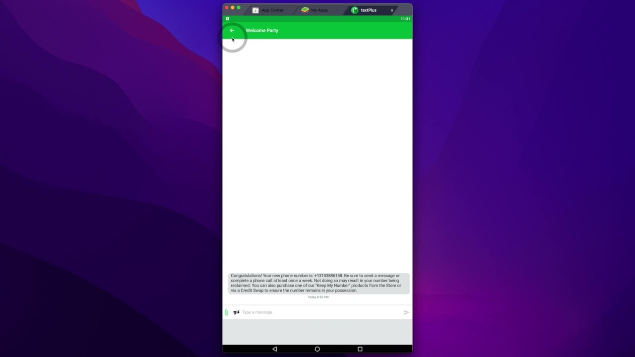 textPlus for PC running on MAC & BlueStacks - YouTube