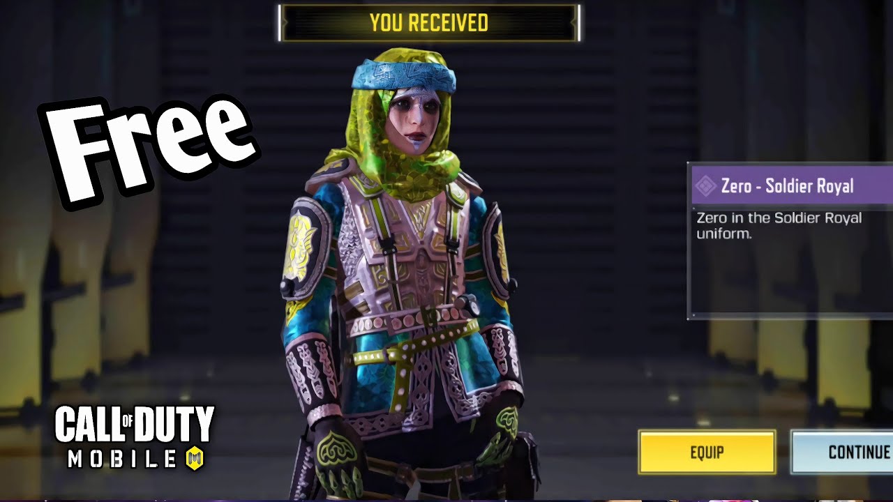 *New* Free Epic Character Zero Soldier Royal COD Mobile - YouTube