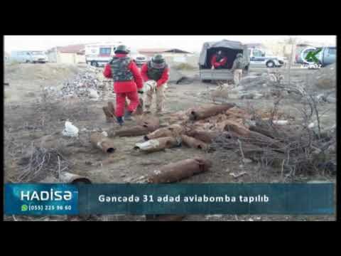 Gəncədə 31 ədəd aviabomba tapılıb - Kəpəz TV