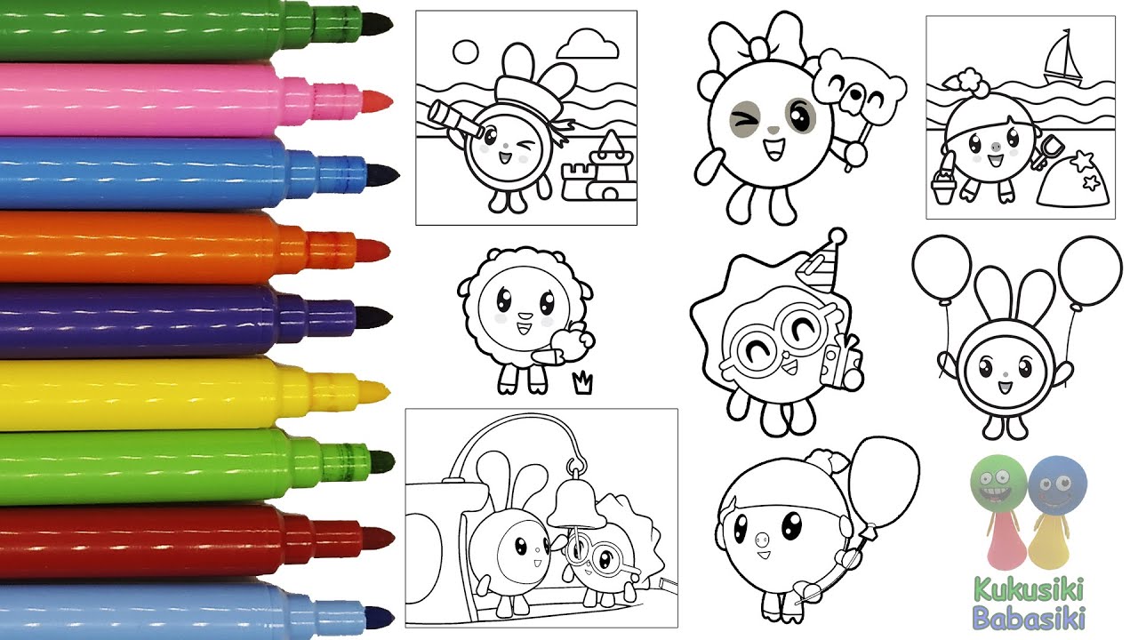 №218 🎨 Giant coloring book BabyRiki 🌈 Color BabyRiki 🟣🟡🟢 Coloring book ...