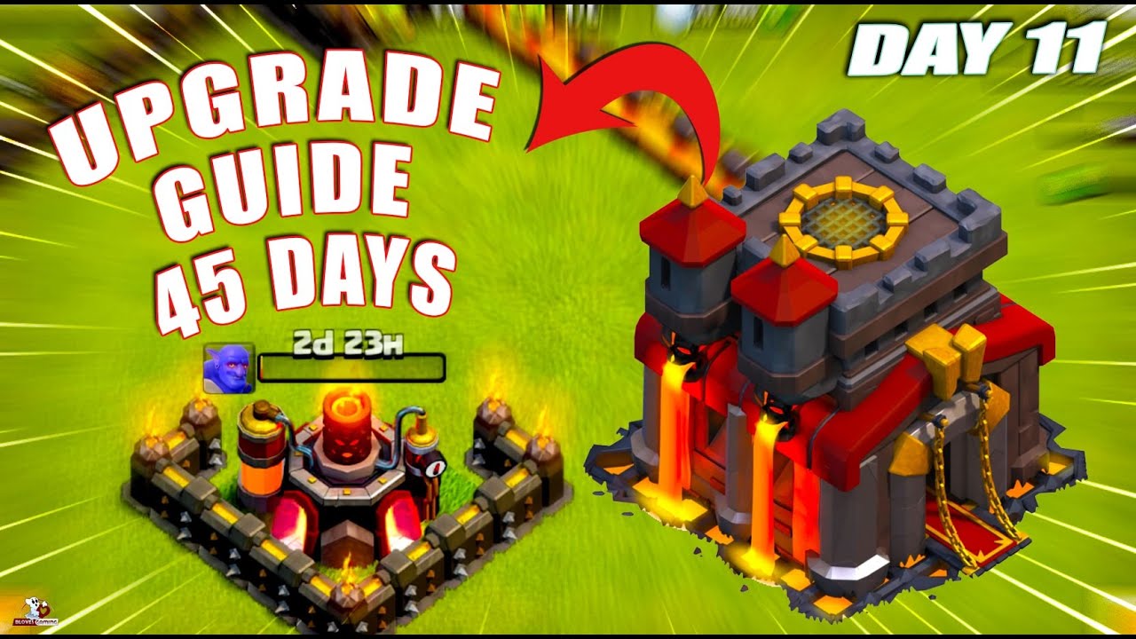 TH10 UPGRADE GUIDE (2024) / Day 11 Town Hall 10 upgrade guide in 45 ...