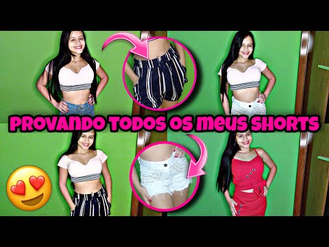 PROVANDO TODOS OS MEUS SHORTS 😍|| Canal Da Vivih Santos Oficial
