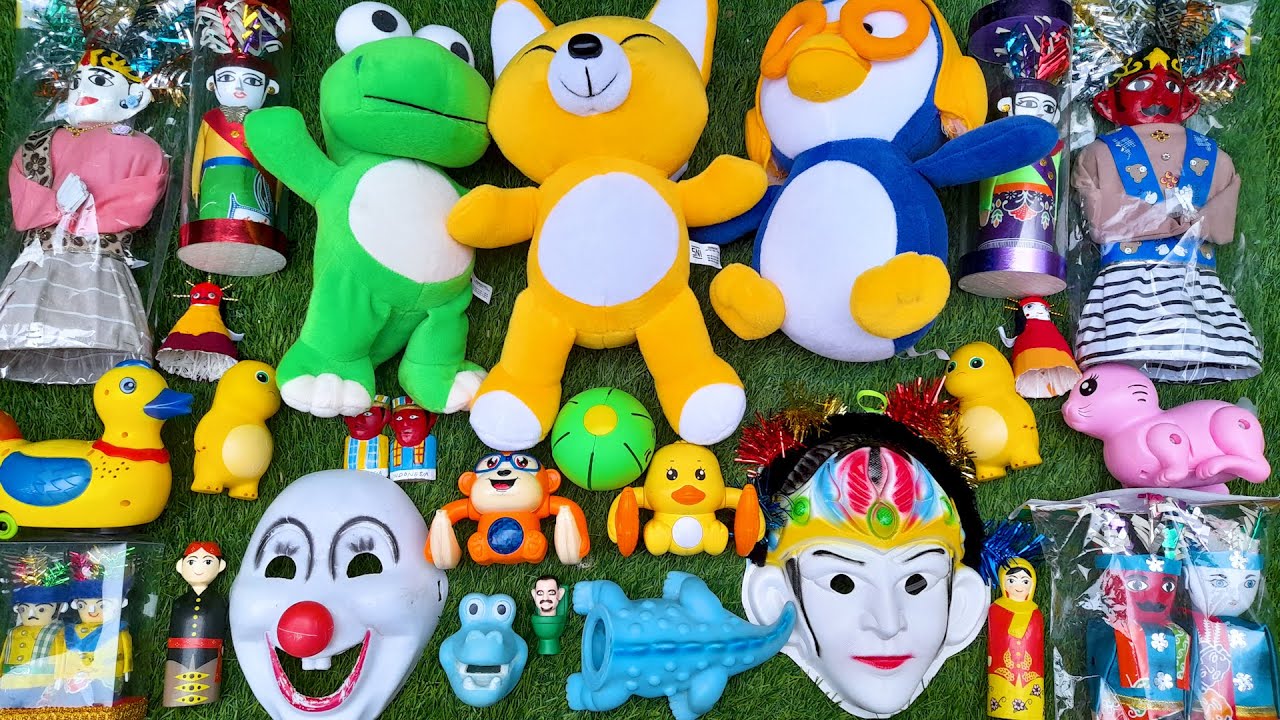 Unboxing ondel ondel mini banyak banget, Ondel Topeng, Boneka Pororo ...