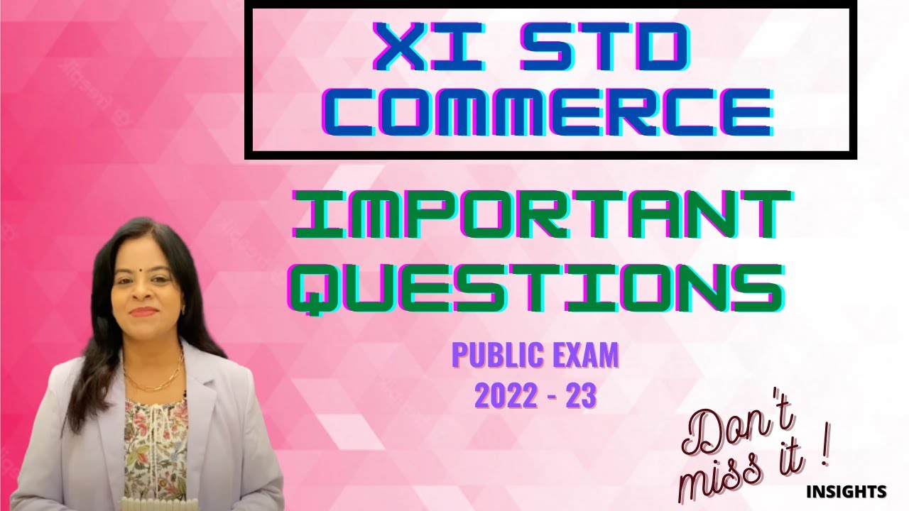 11TH STD COMMERCE - IMPORTANT QUESTIONS || PUBLIC EXAM 2023 - YouTube